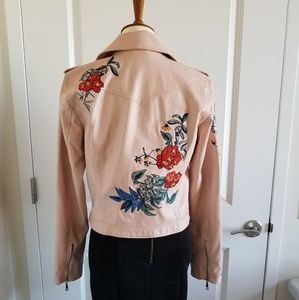Guess | Jackets & Coats | Like New Guess Pink Leather Biker Jacket ...